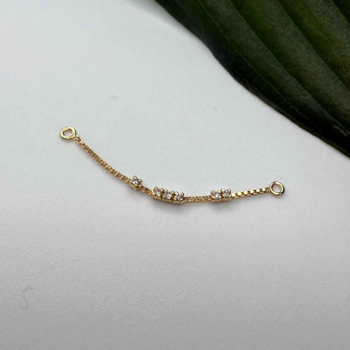 Bang Bang Lynx Chain with Diamonds – Golden Edge Piercing